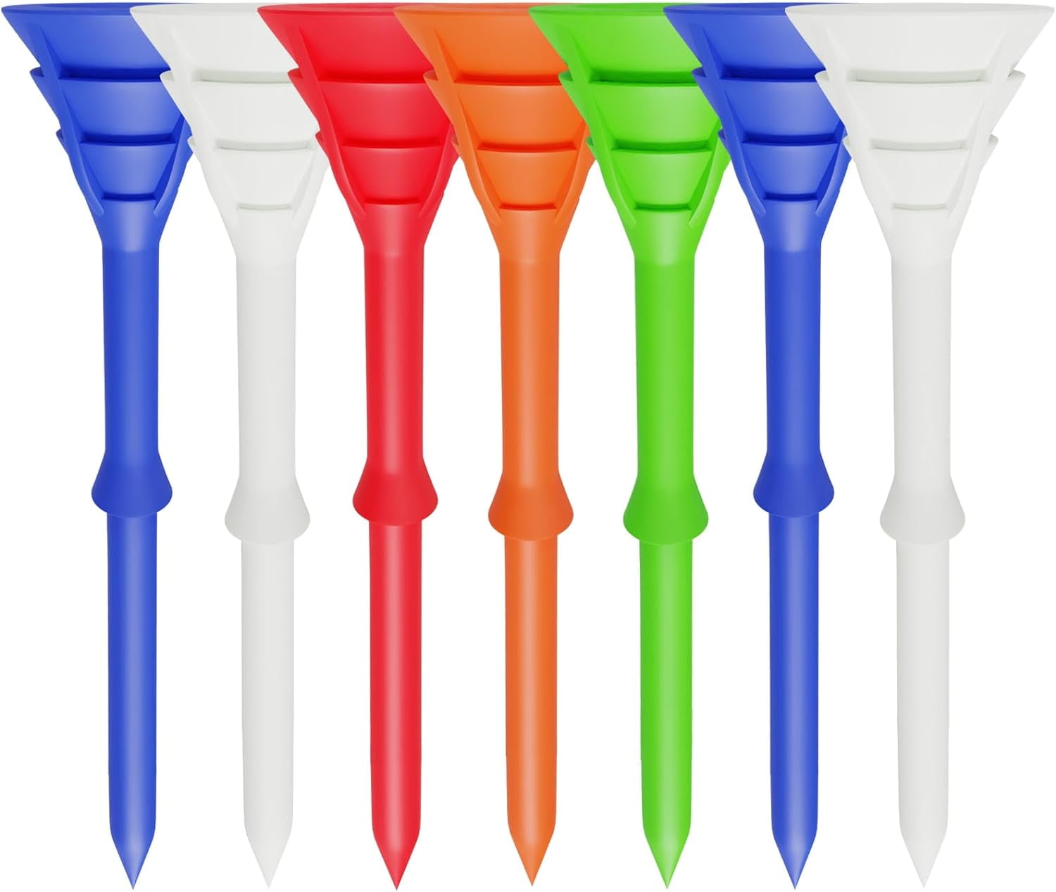 Golf Tees Plastic 3 1/4 inch Long Unbreakable Upgrade 83mm Flexible Low ...