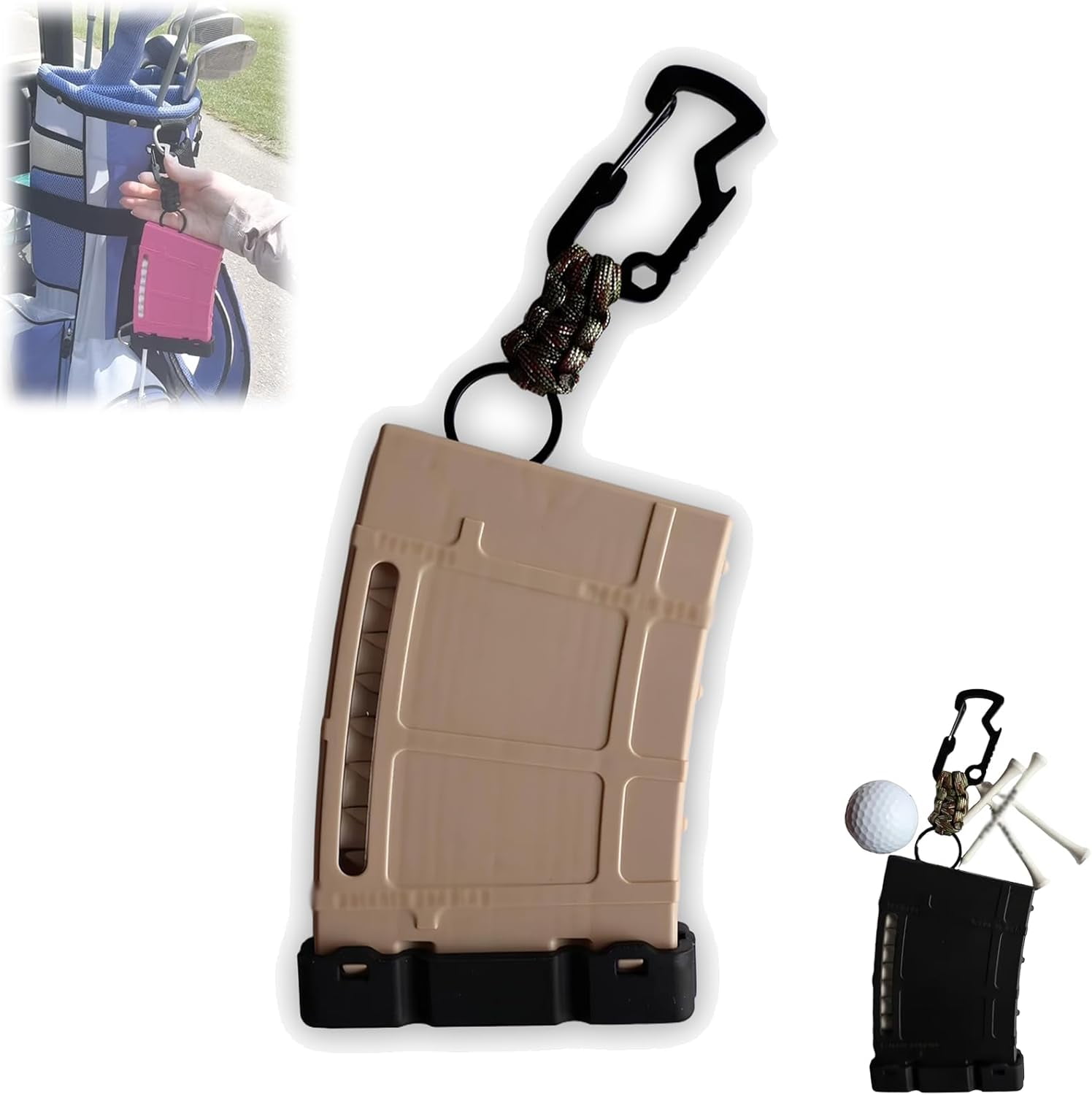 Golf Tees Storage Cilp Barrel Bundle, Magazine Golf Tee Storage Box ...