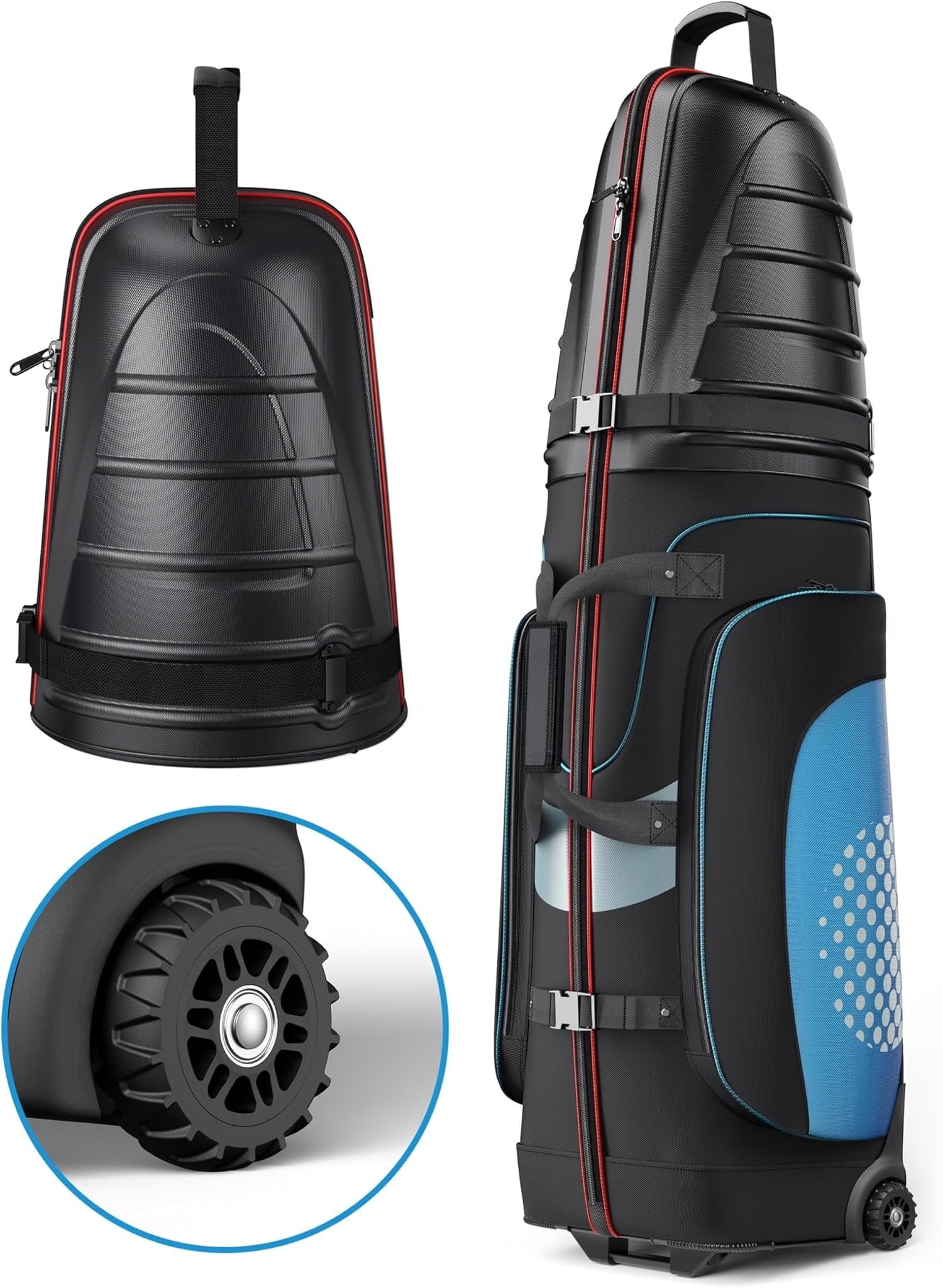 Golf Travel Bags for Airlines with Wheels, Hard Case Top and 1680D ...