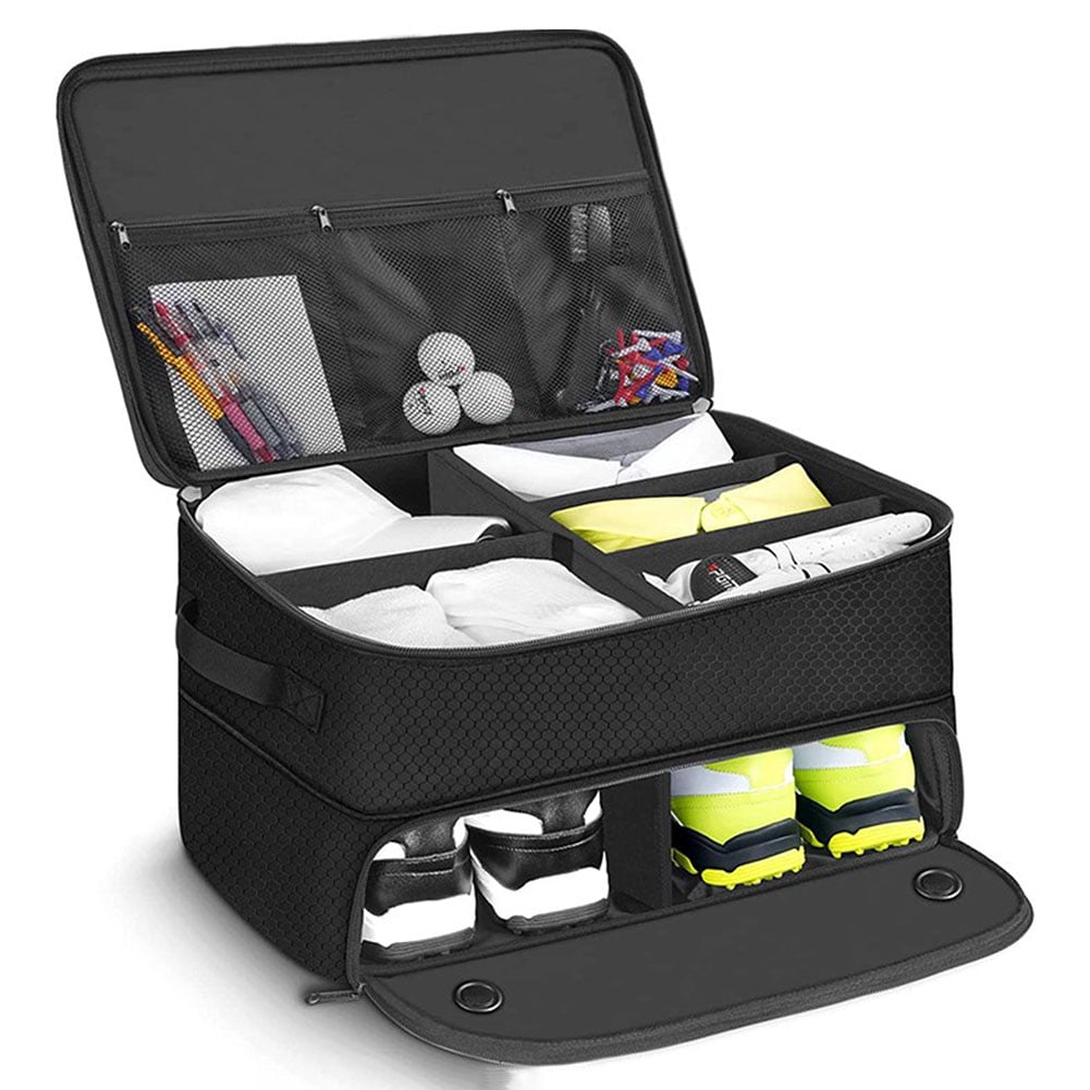 Golf Trunk Organizer 18 x 14 x 9 In,2 Layer Car Golf Locker,Golf ...