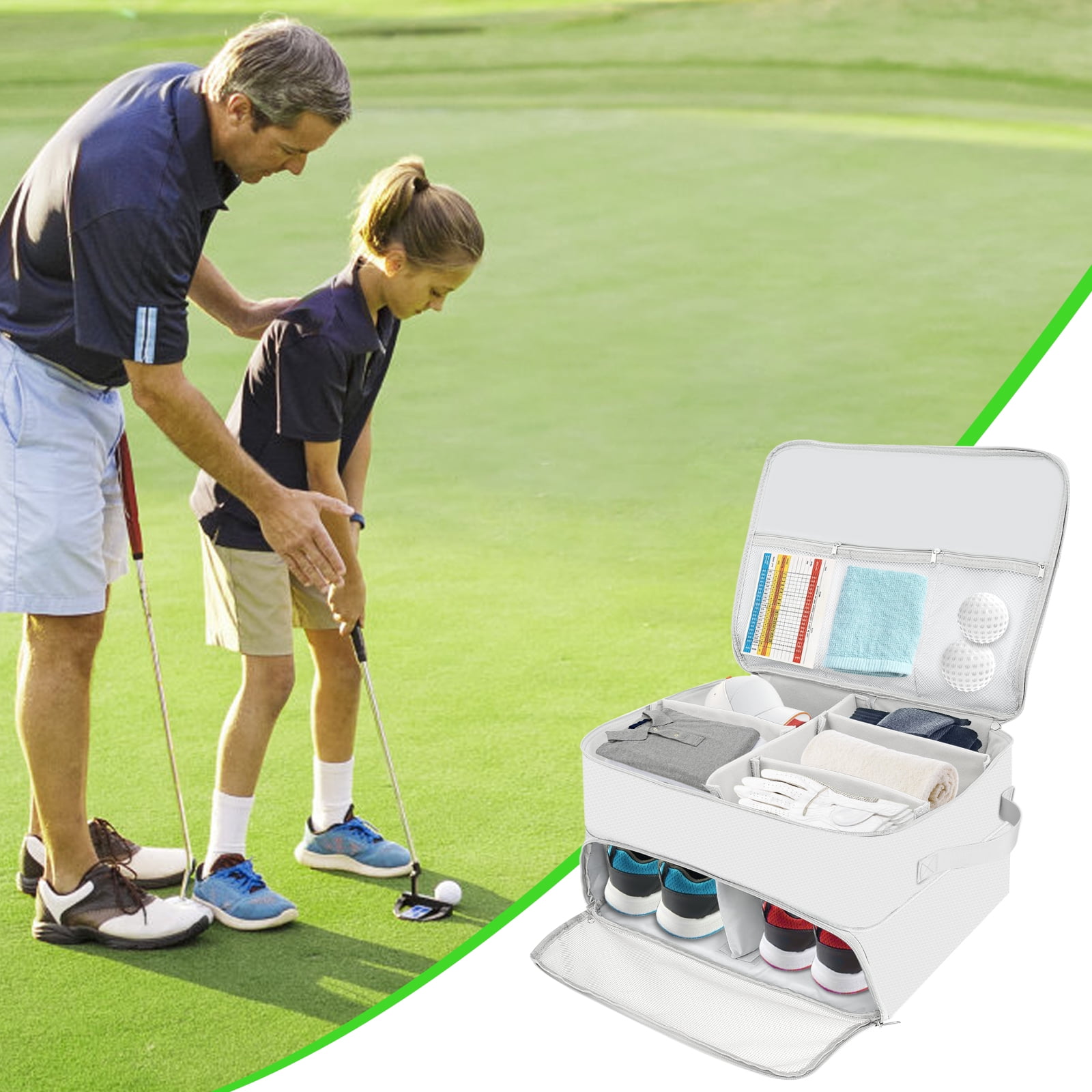 Golf Trunk Organizer with Separate Compartment Easy to Clean Golf Trunk ...