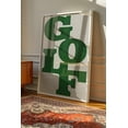 Golf Typography Art Gray Green Office Decor Sports Poster Print ...