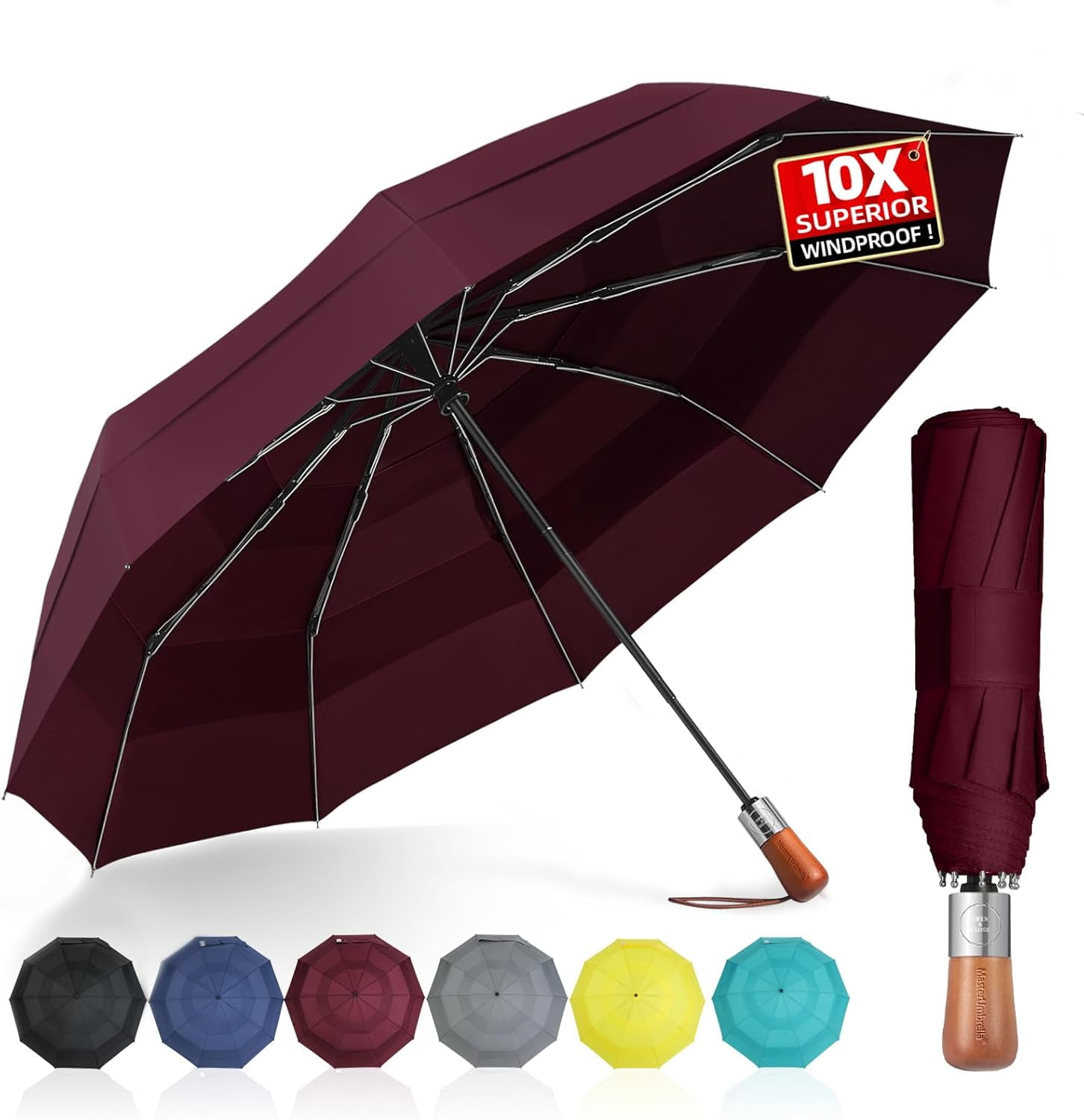 Golf Umbrella Windproof - Triple Canopy Umbrellas for Rain & Wind ...
