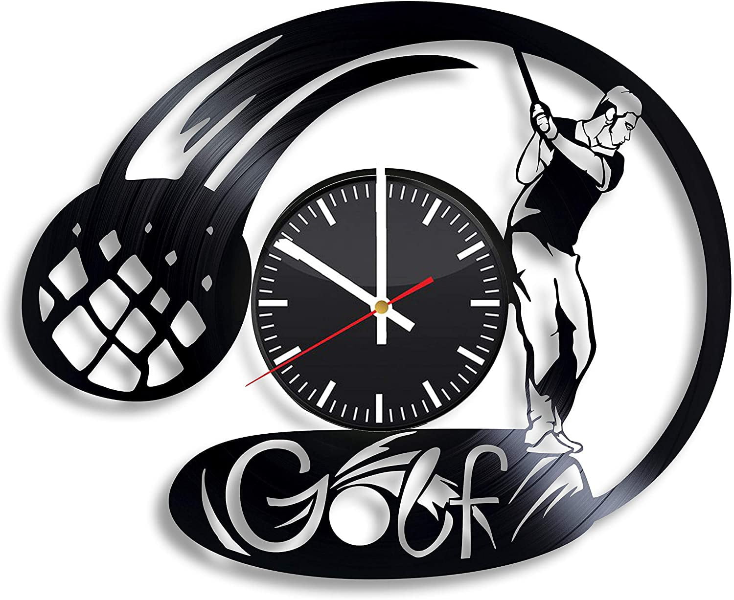 Golf Vinyl Wall Clock,Vinyl Record Clock Wall Art Unique Room Home ...