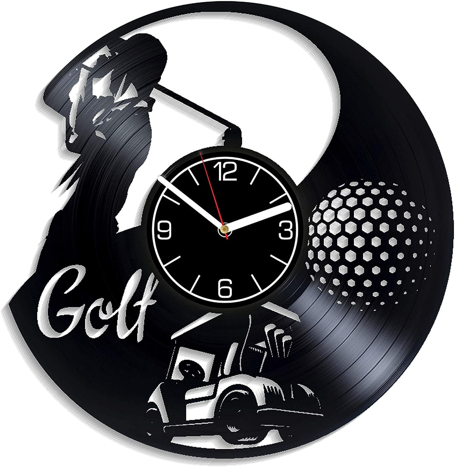 Golf Wall Clock Modern Sport Gift Golf Vinyl Record Wall Clock Golf ...