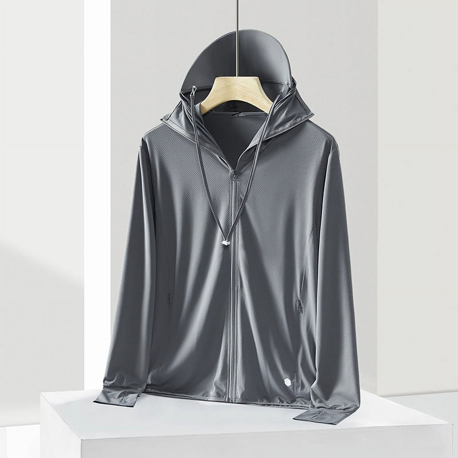 Golf Windbreaker Sun Protection Clothing Upf 50 Uv Block Hood Thin ...