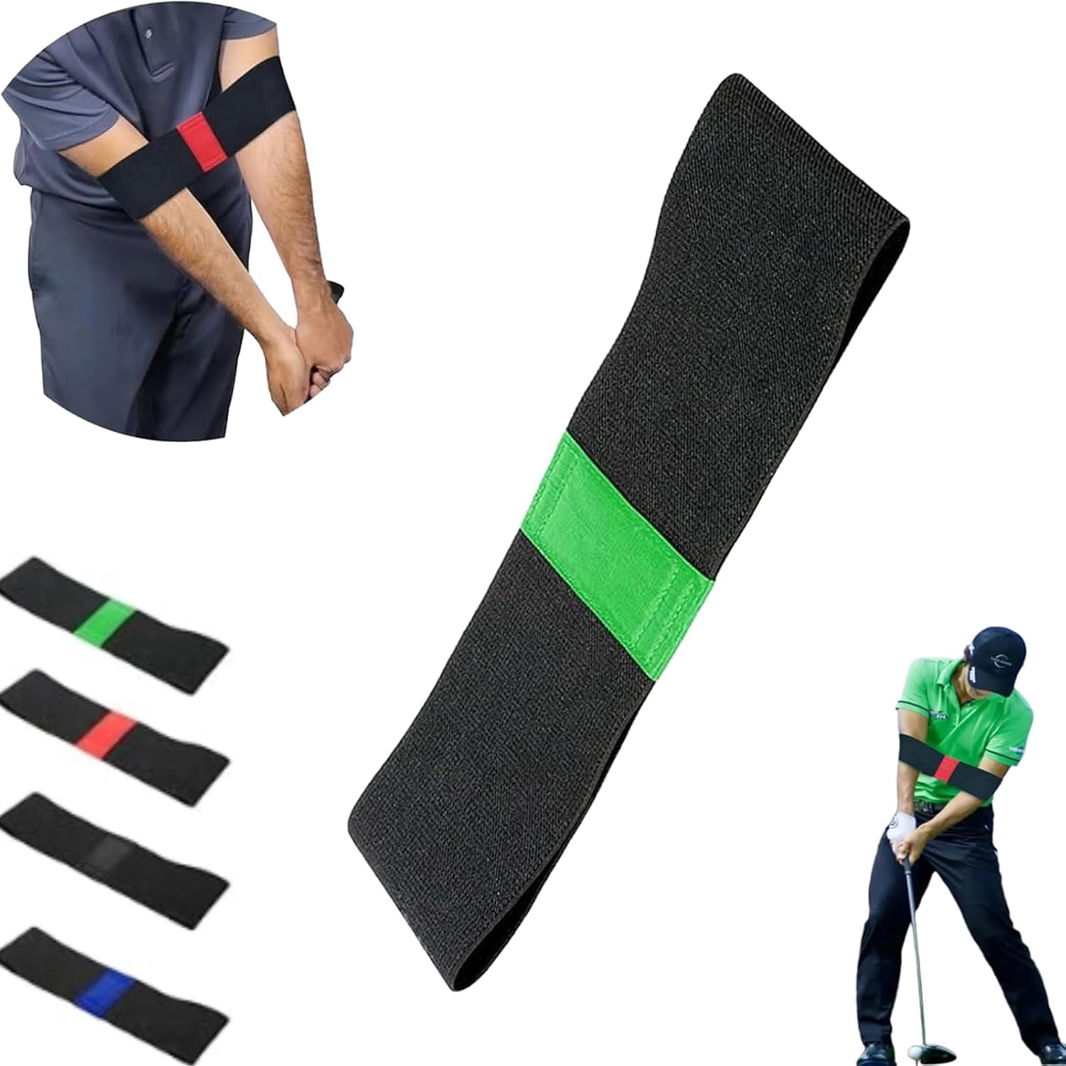 Golf Wrist Correction Trainer & Arm Band Set, Swing Correcting Arm Band ...