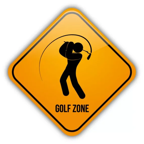 Golf Zone Sign Car Sticker Phone Decal Water Bottle Stickers Car Decals ...