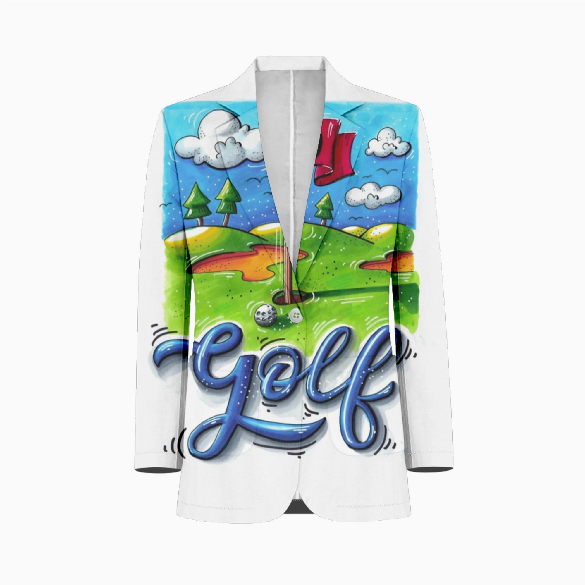 Golf course Men's Suit Blazer Casual Party Wear Slim Fit Suit Jacket ...