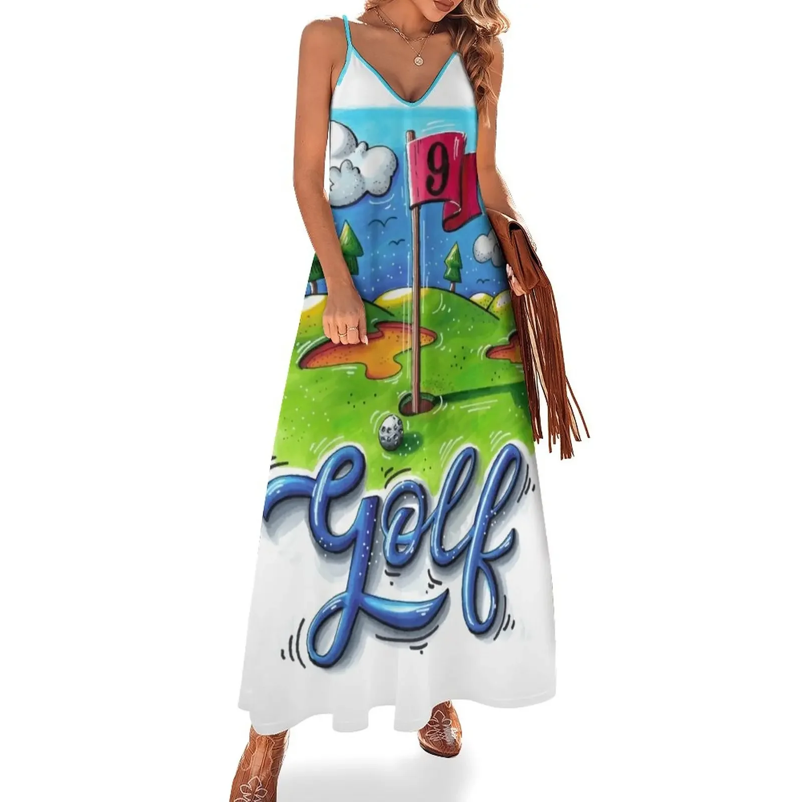 Golf course Sleeveless Dress prom dresses wedding dresses for woman ...