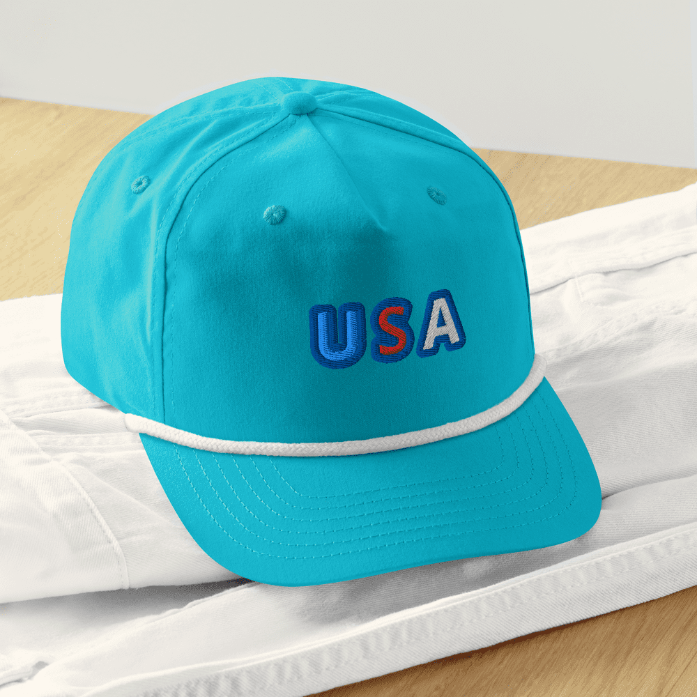 Golf rope cap (Turquoise/White) - Walmart.com