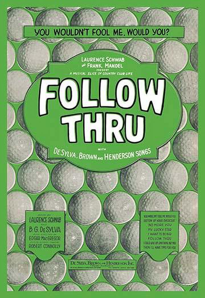 Golf themed sheet music called "Follow Thru" by Desylvia, Brown and ...