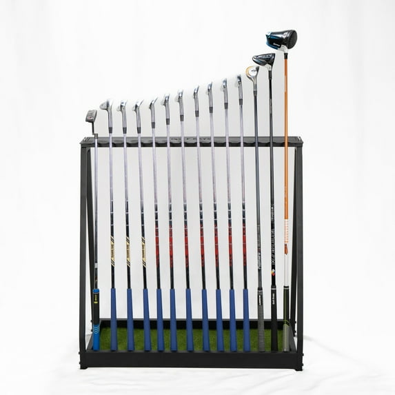 GolfBays Golf Club Storage Rack, Holds 14 Clubs, Indoor Golf Floor ...