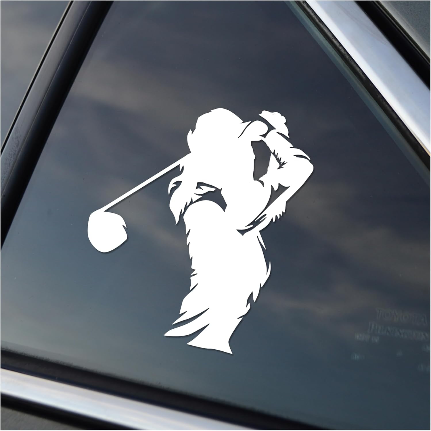 Golfer Feminine Vinyl Car Window Decal Sticker White - Walmart.com