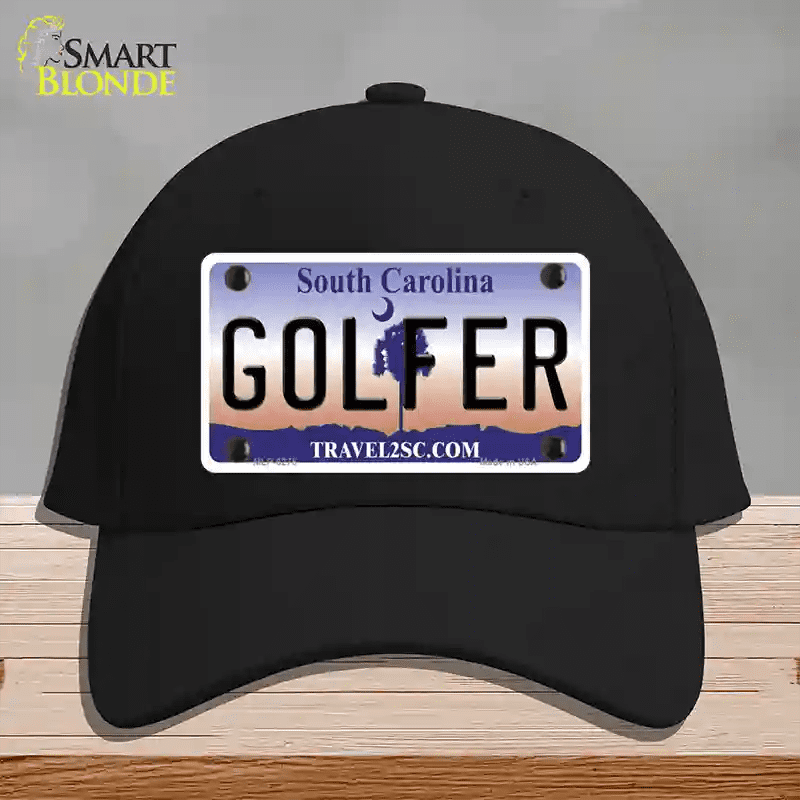 Golfer South Carolina Novelty License Plate Hat Cotton Black - Walmart.com
