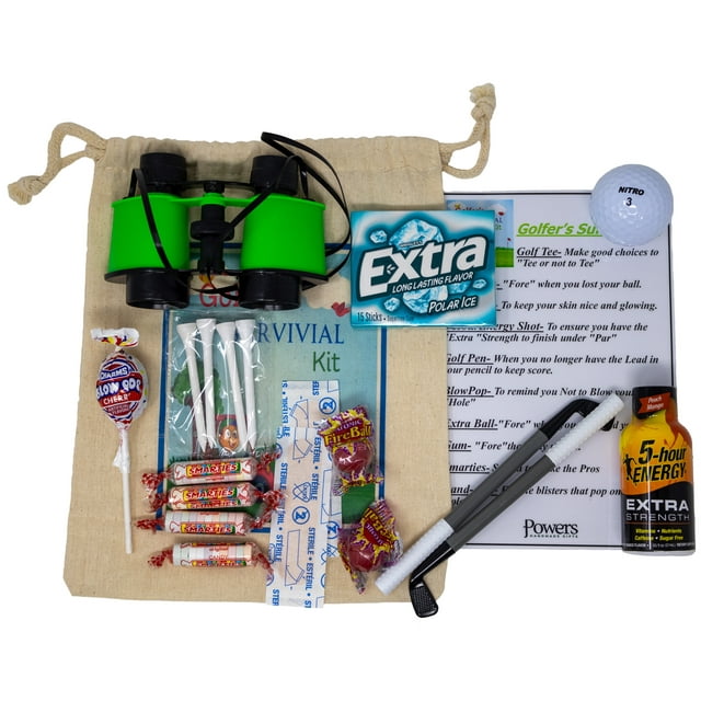 Dad's Set: Golfer's Funny Survival Kit | Unique Gag Gift Basket for ...