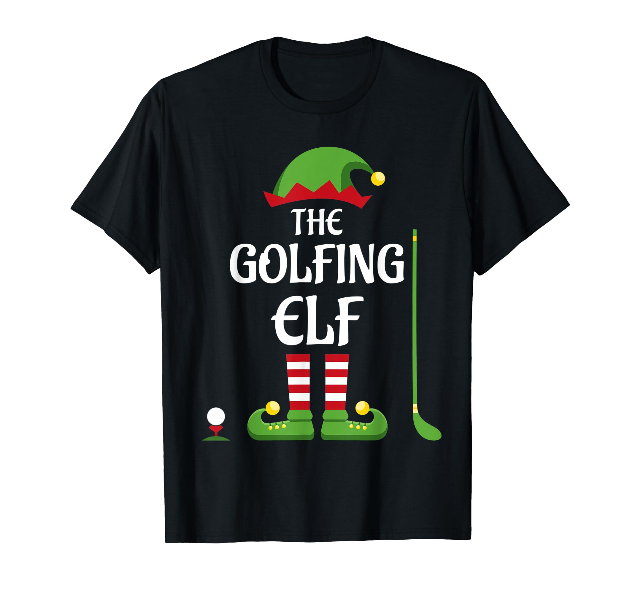 Golfing Elf Family Matching Group Christmas T-Shirt - Walmart.com