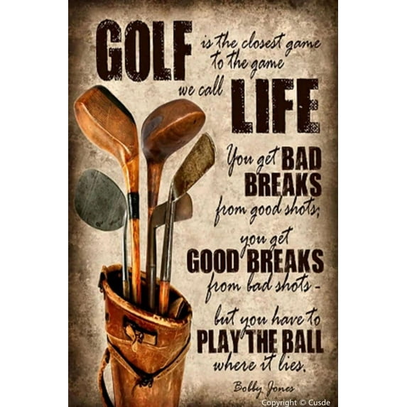 Golfing Golf Life Metal Tin Sign Retro Wall Art Vintage Decor Poster ...