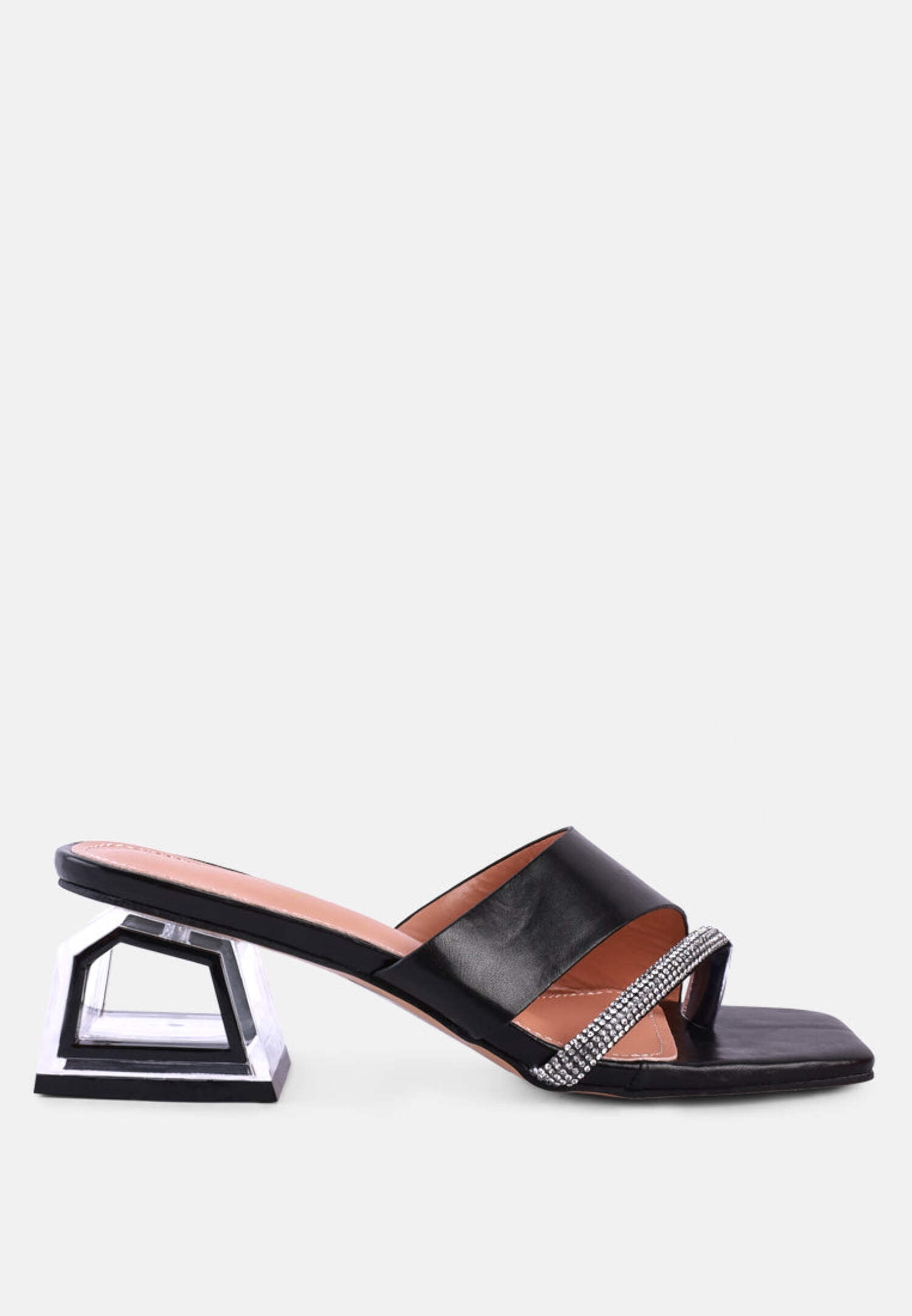 Golfy Rhinestone Embellished Strap Fantasy Heel Sandals - Walmart.com