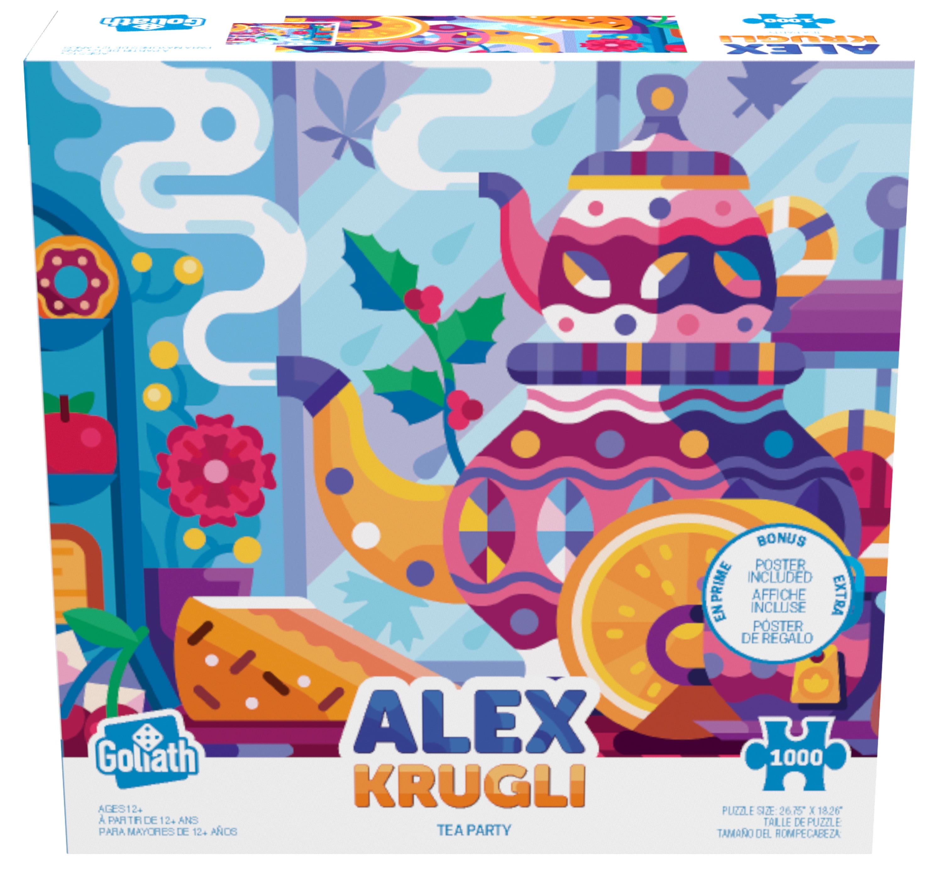 Goliath Alex Krugli Tea Party 1000pc Jigsaw Puzzle with Poster for ...