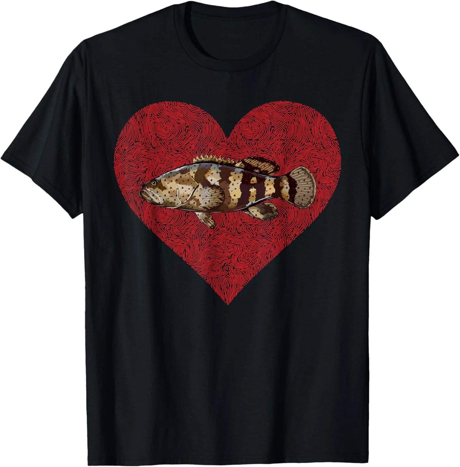 Goliath Grouper Valentine Day Fish Love Animal Lover Hobby Art Unisex T ...