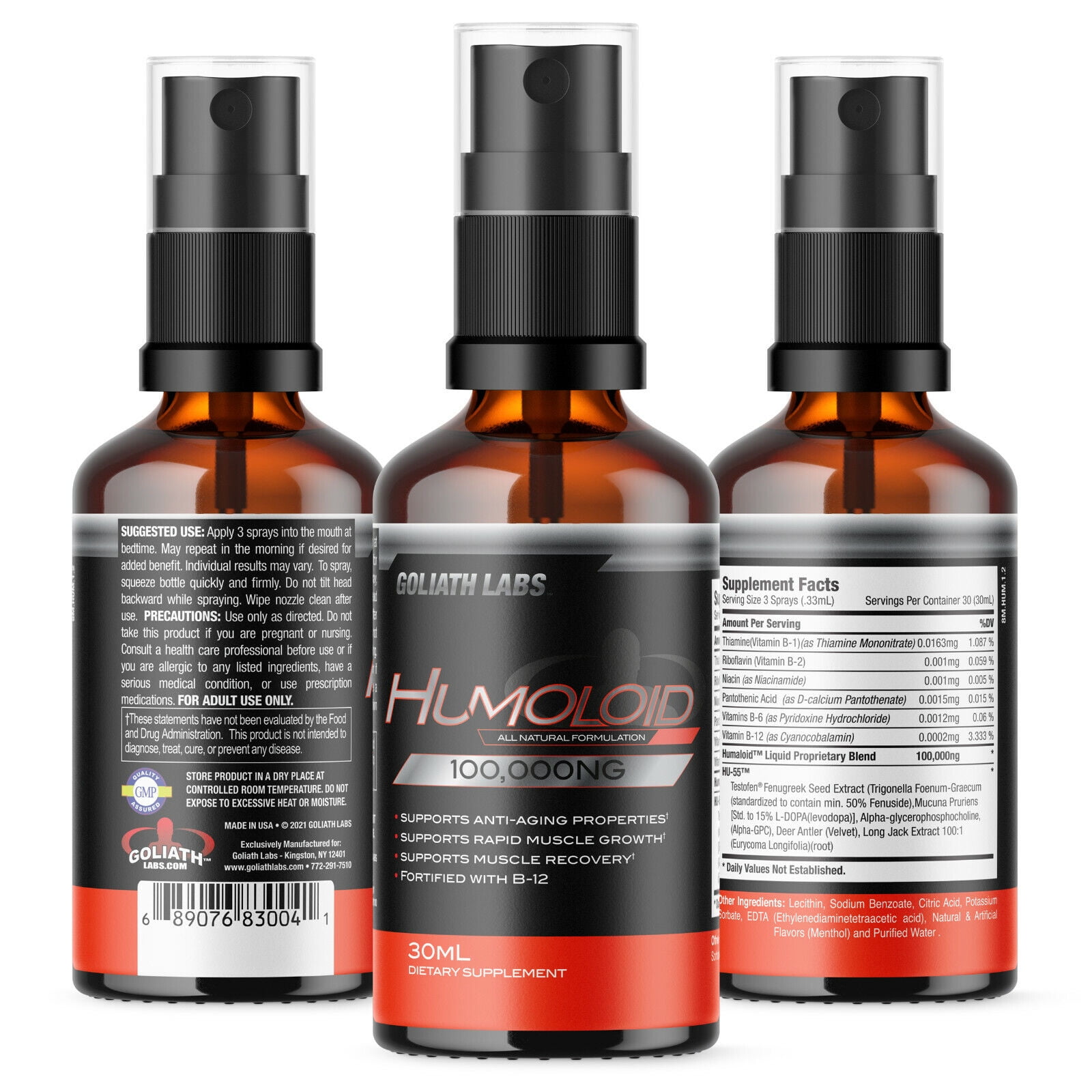 Goliath Labs Humoloid 100,000 NG Anabolic Testosterone Booster Build ...