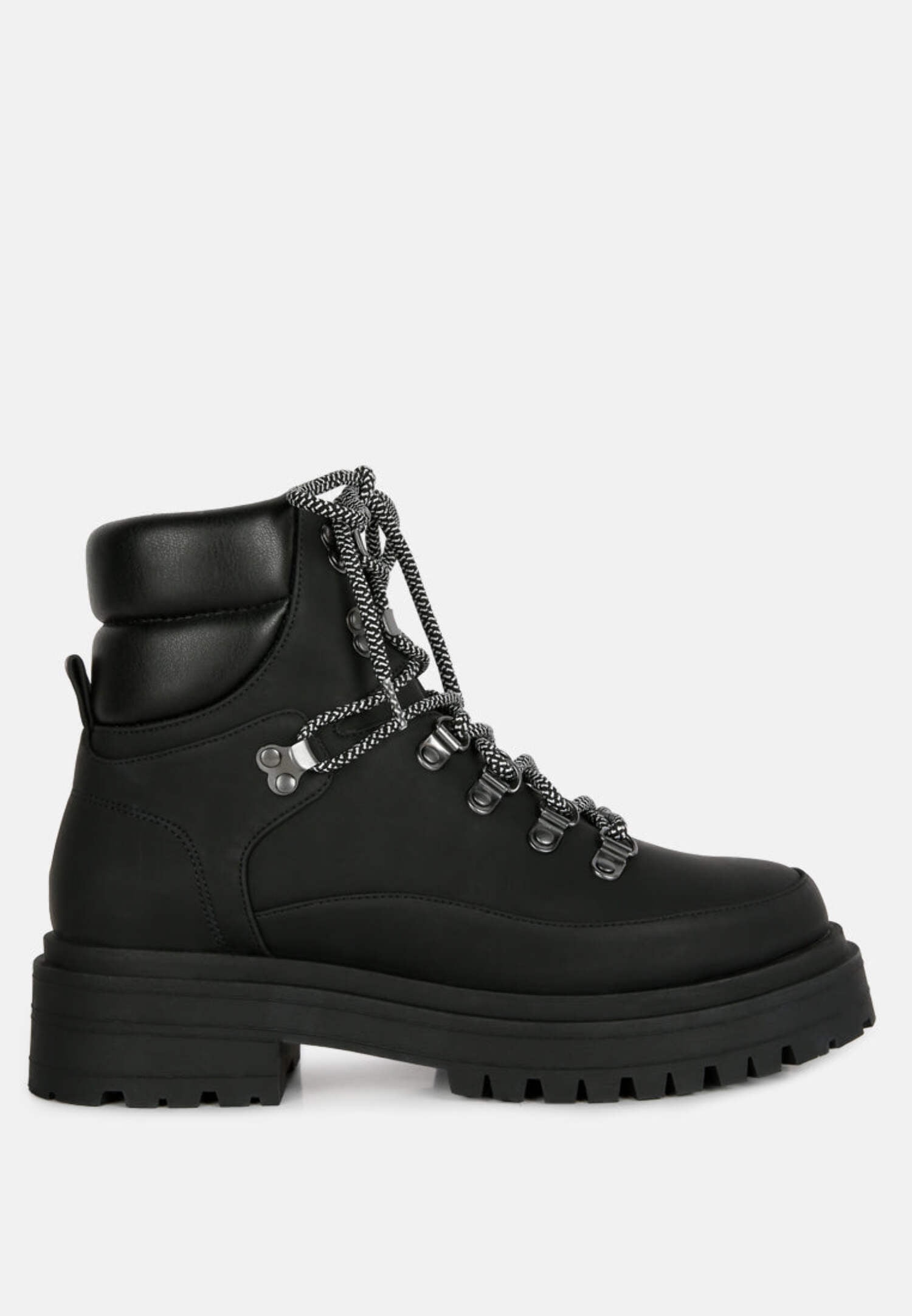 Goliath Lace Up Chunky Biker Boots - Walmart.com