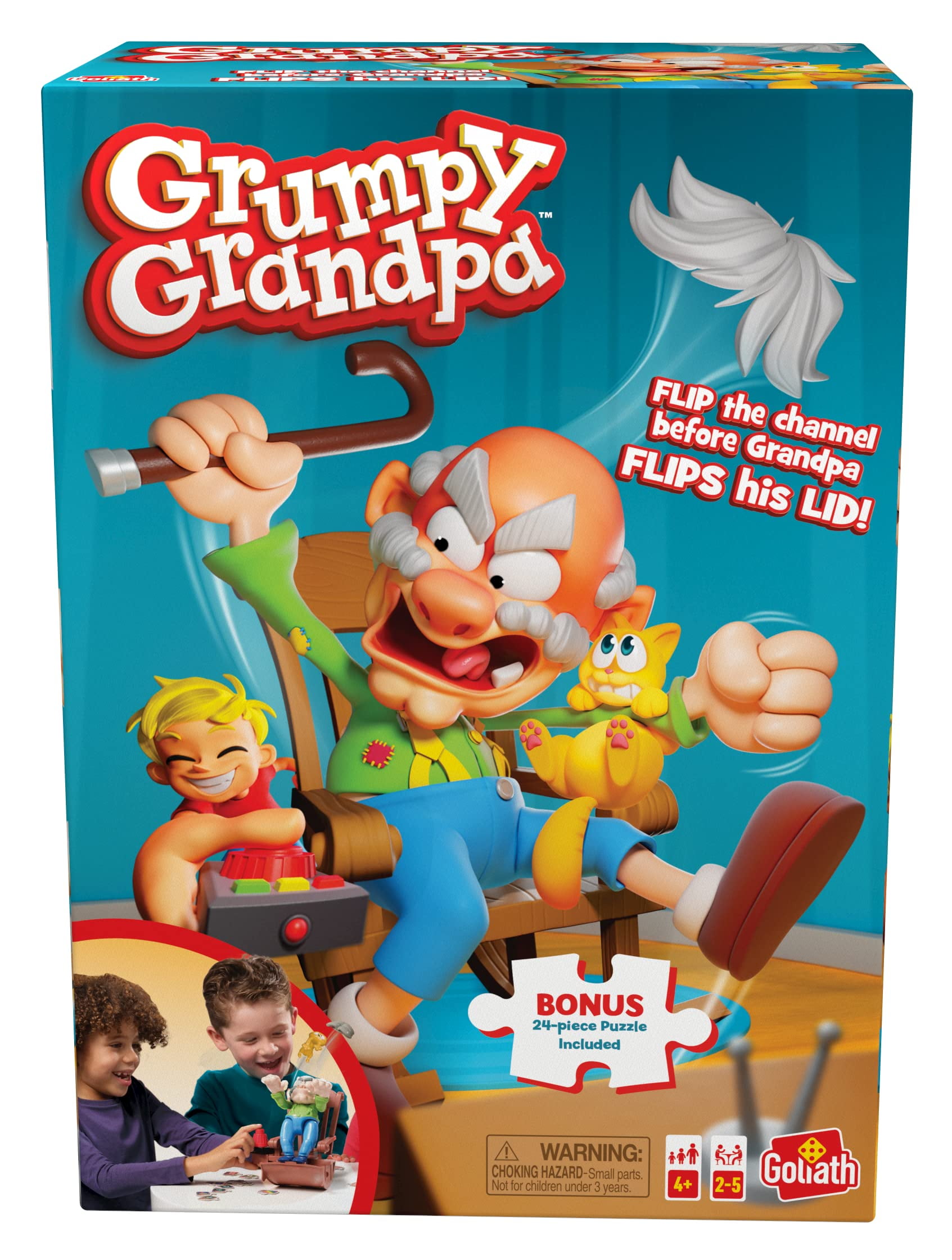 Goliath Grumpy Grandpa Game With 24-Piece Puzzle - Channel Flipping Fun ...