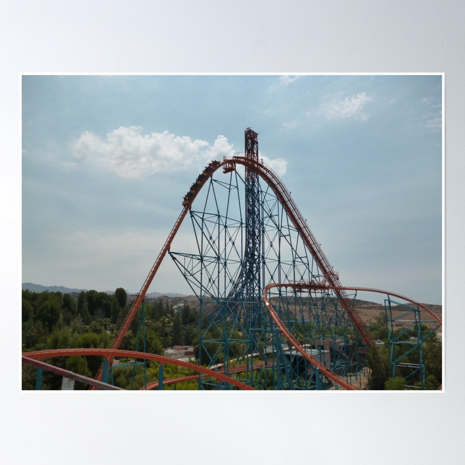 Goliath Roller Coaster Poster Wall Art, Modern Wall Decor, 8x12 UNFRAMED - Walmart.com