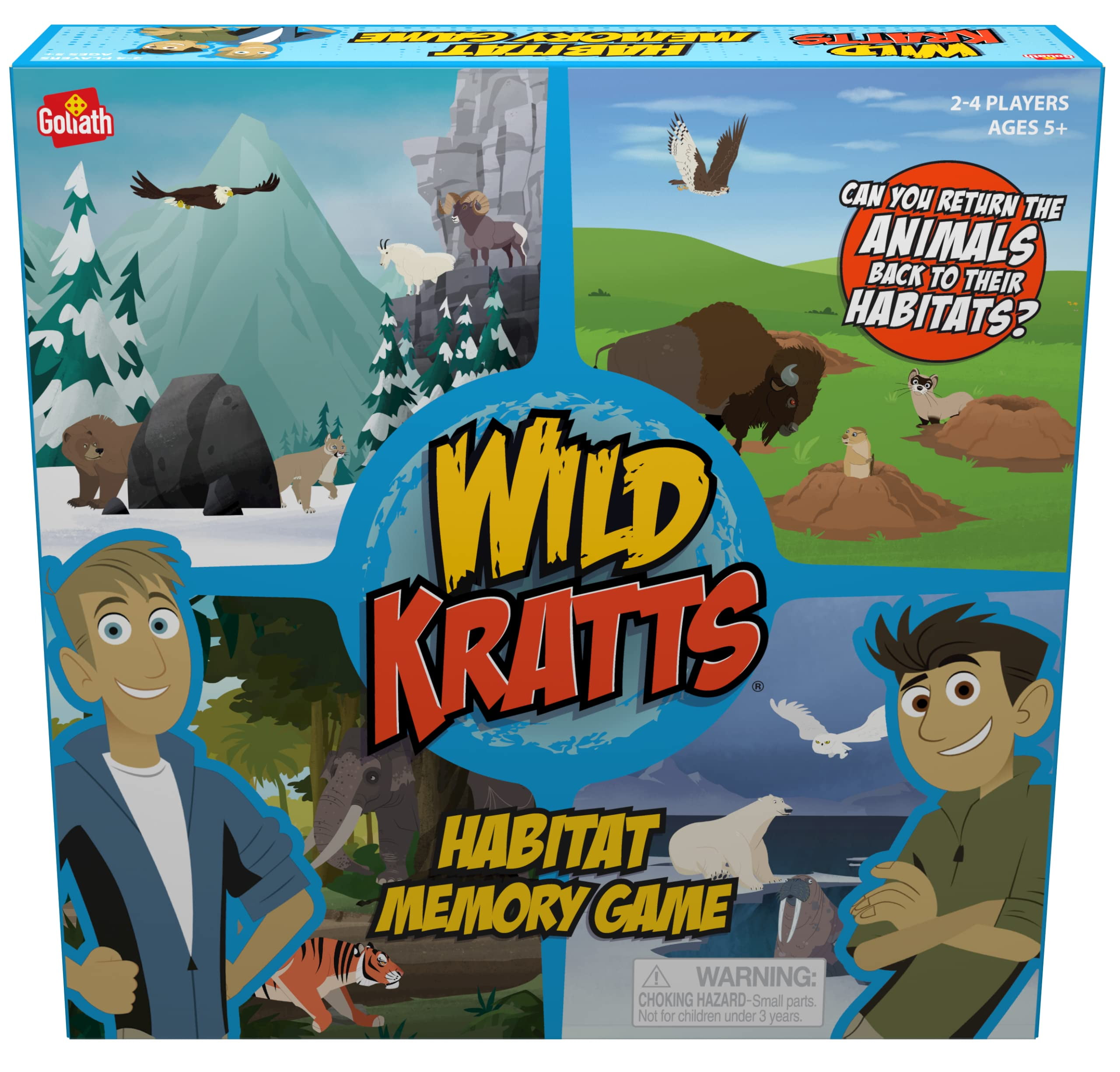 Goliath Wild Kratts Habitat Memory Game - Classic Memory Play, Ages 5+, 2-4 Players - Walmart.com