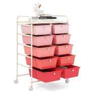 Simply Tidy Gramercy Metal Craft Storage Trolley with Mesh Trays and ...