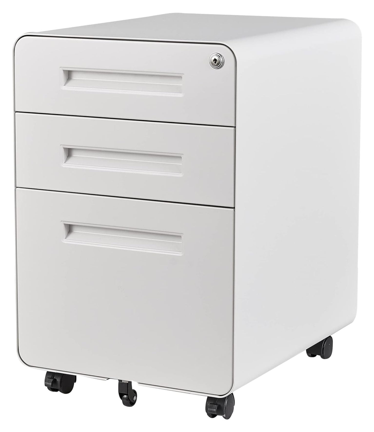 GolySw 3 Drawer Rolling File Cabinet with Lock, File Cabinets for Home ...