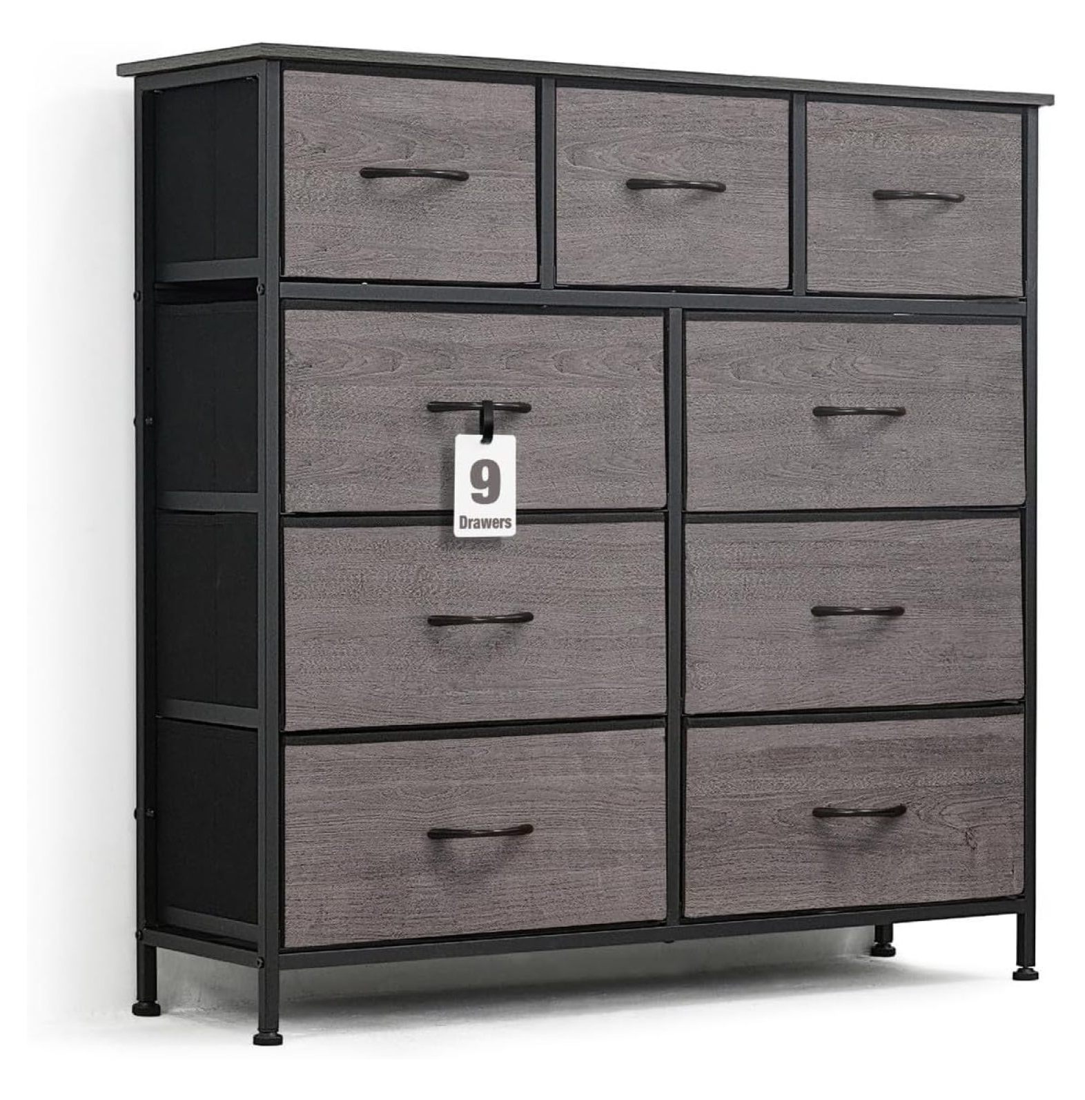 GolySw Drawer Storage Tower w/ 9 Fabric Bins, Laundry Storage, Sorting ...