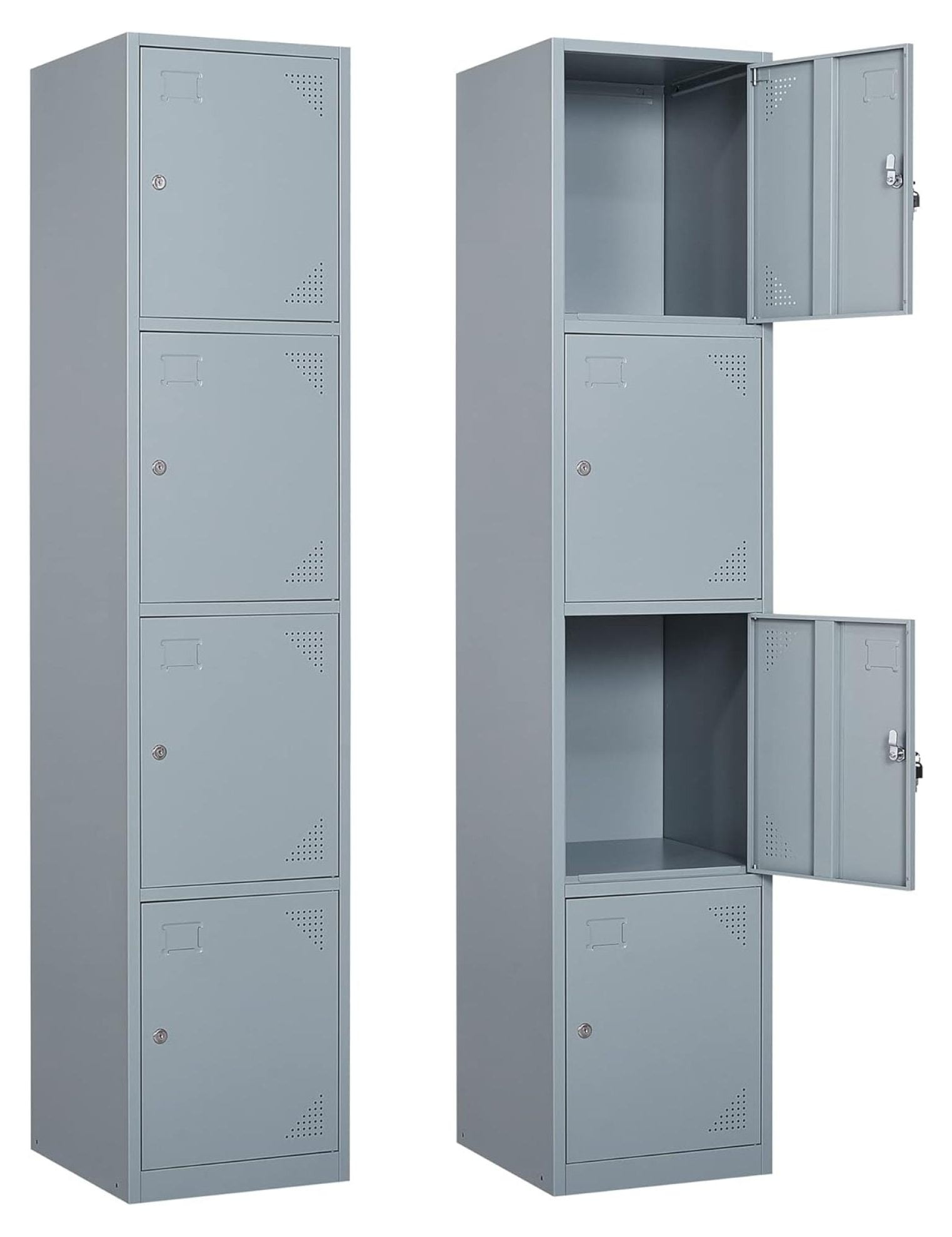 GolySw Metal Lockers for Employees,71" Steel Storage Cabinet with 4 ...