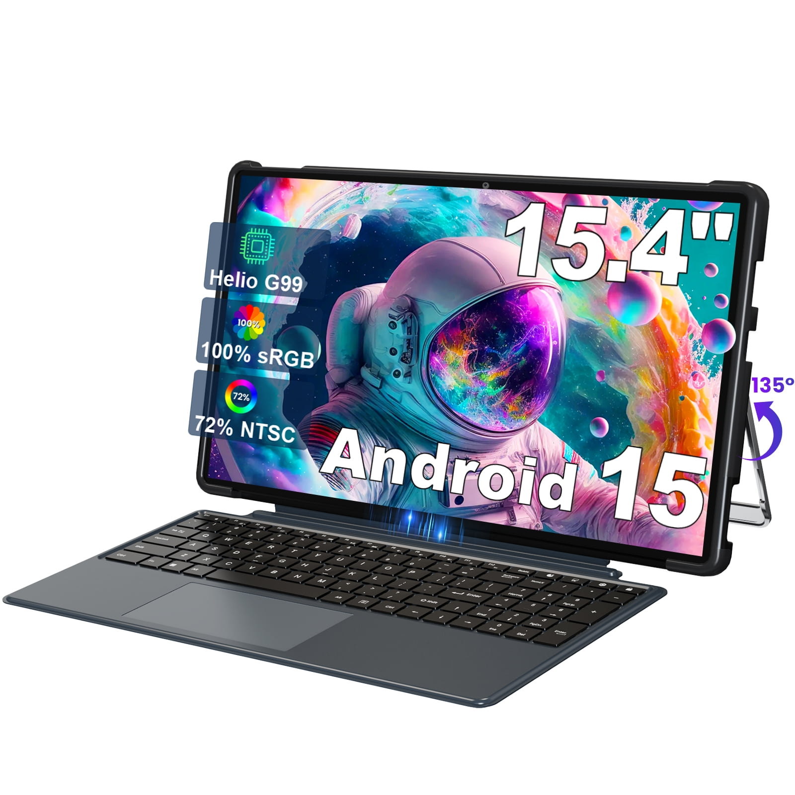 Golzer 15.4 inch Tablet, Android 15 Tablet with Helio G99 Octa-Core ...