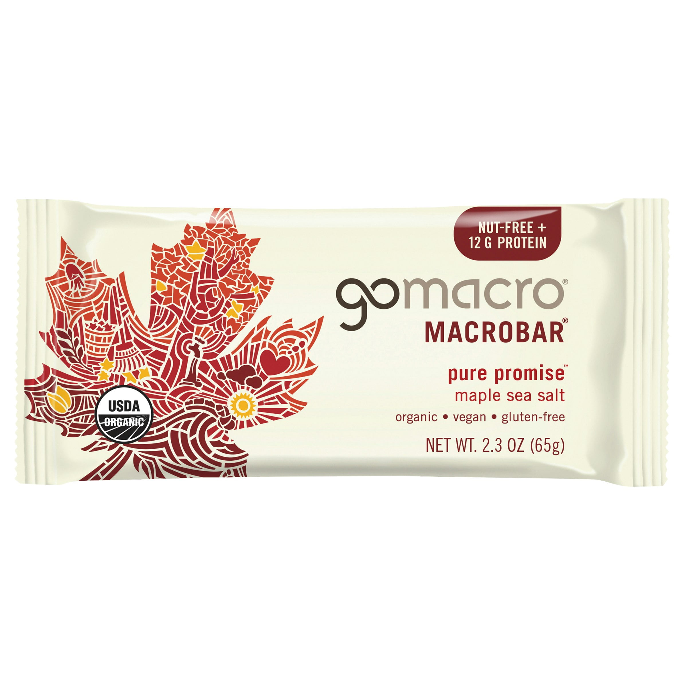Gomacro Bar Maple Sea Salt 2.3 oz (Pack Of 12) - Walmart.com