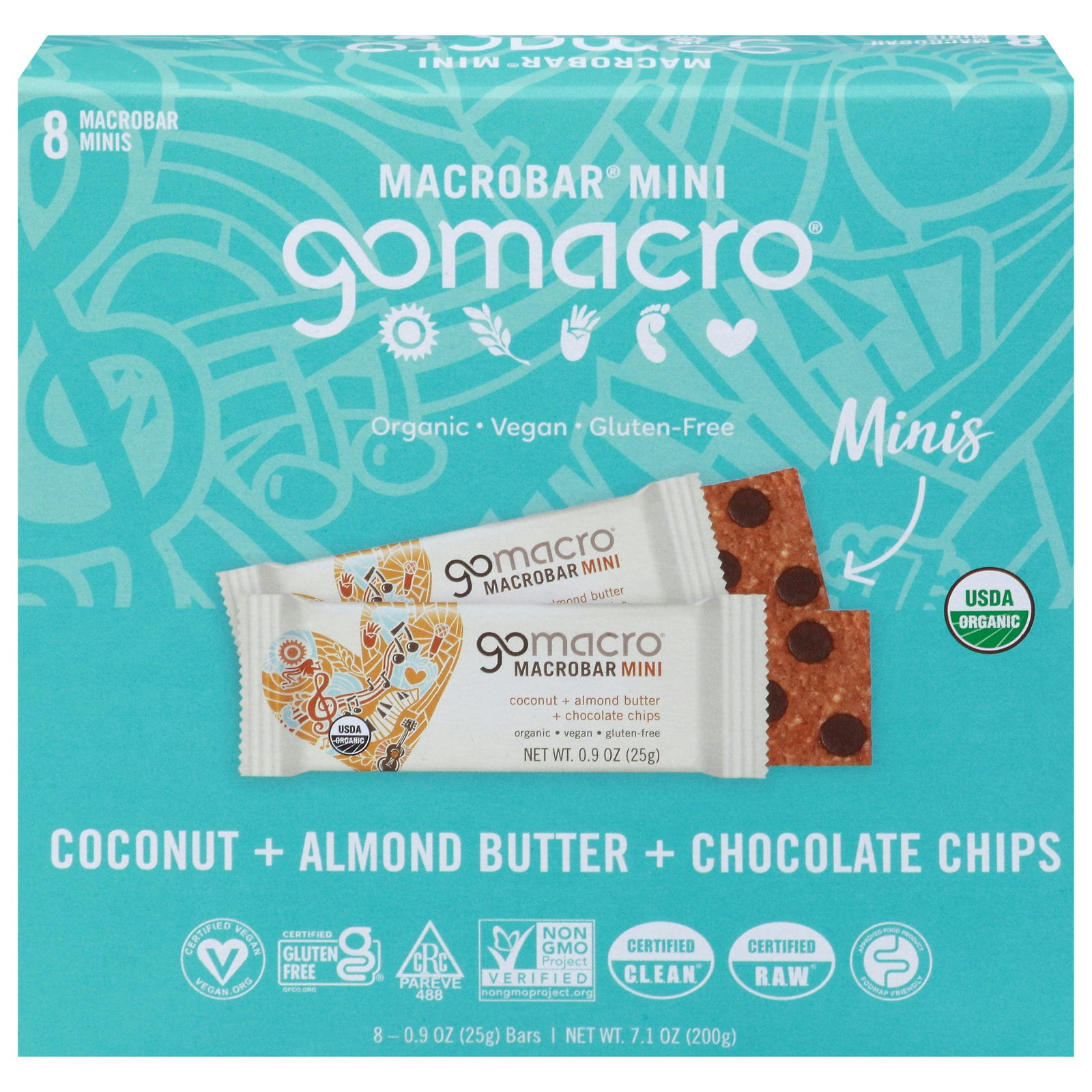 Gomacro Coconut Almond Macaroon Mini Bar 8 Pack 7.2 oz Pack Of 7 ...