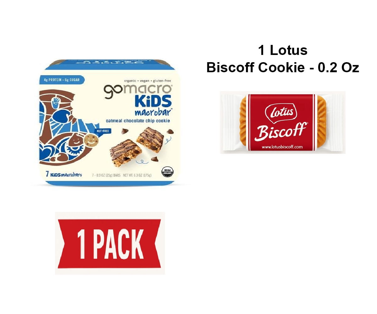 Gomacro Kids Macrobar Organic Vegan Snack Bars - Oatmeal Chocolate Chip ...