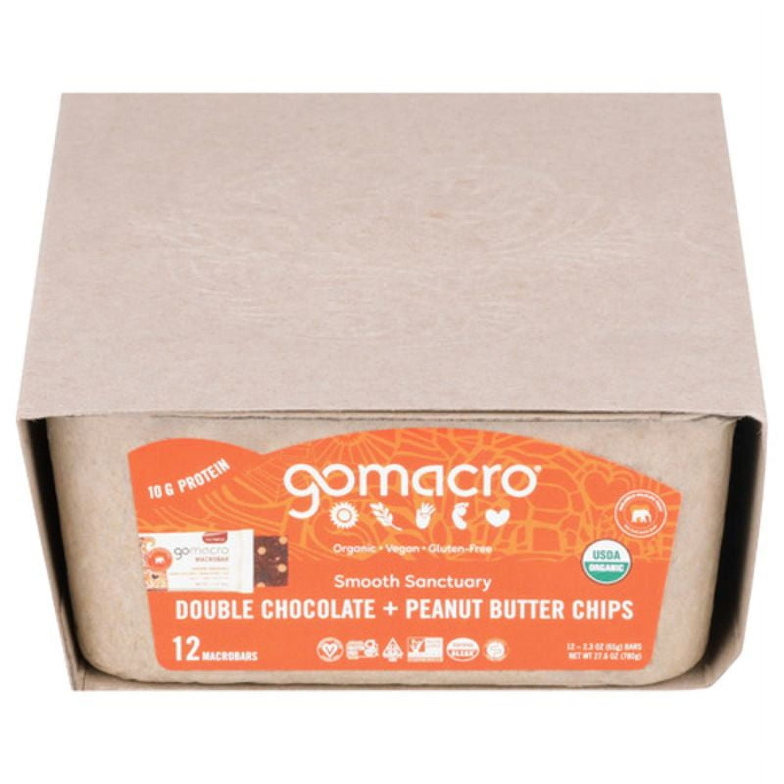 Gomacro Organic Macrobar Smooth Sanctuary Double Chocolate Peanut ...
