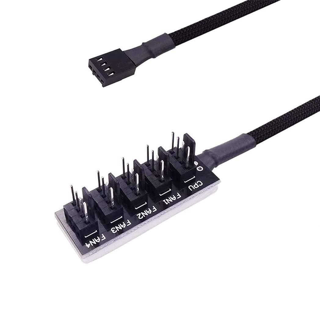 Gomass PWM Fan Hub KEF16 Splitter - PC CPU Cooling 4 PIN/3PIN Power ...