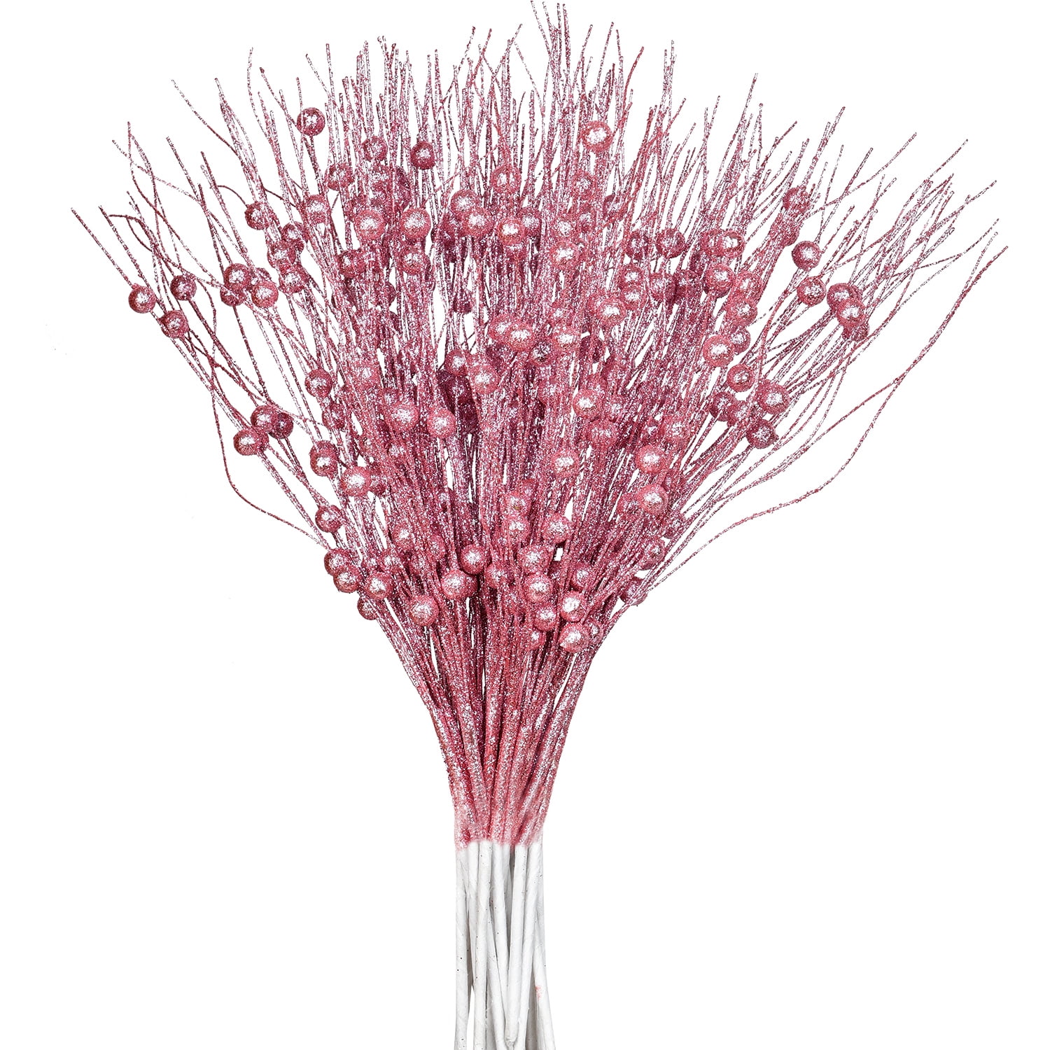 Gomaty 24Pack Artificial Glitter Berry Stem Ornaments 16.5Inches Fake ...