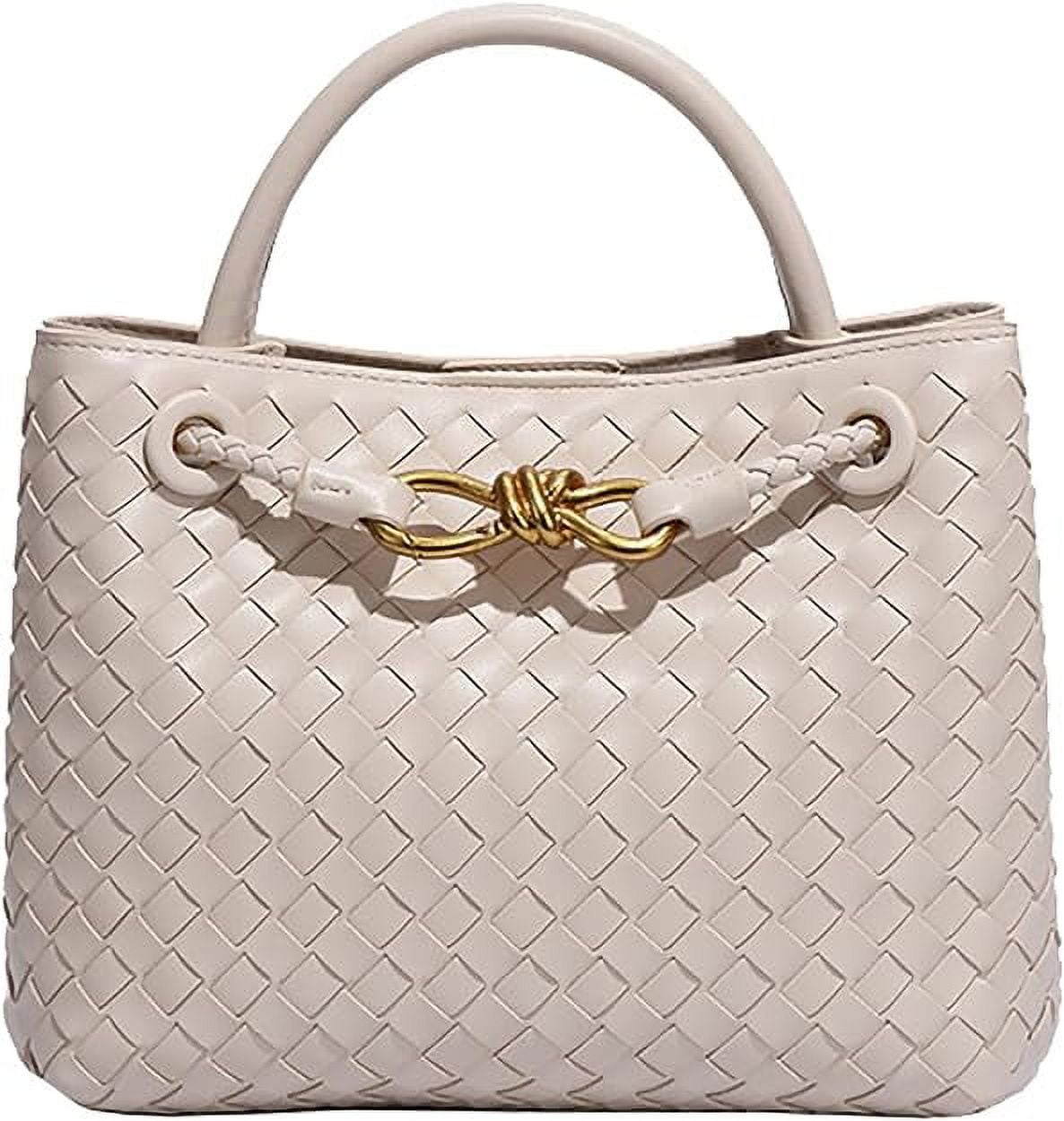 Gomayee Woven Bags for Women Bowknot Small Tote Hobo Shoulder Crossbody ...