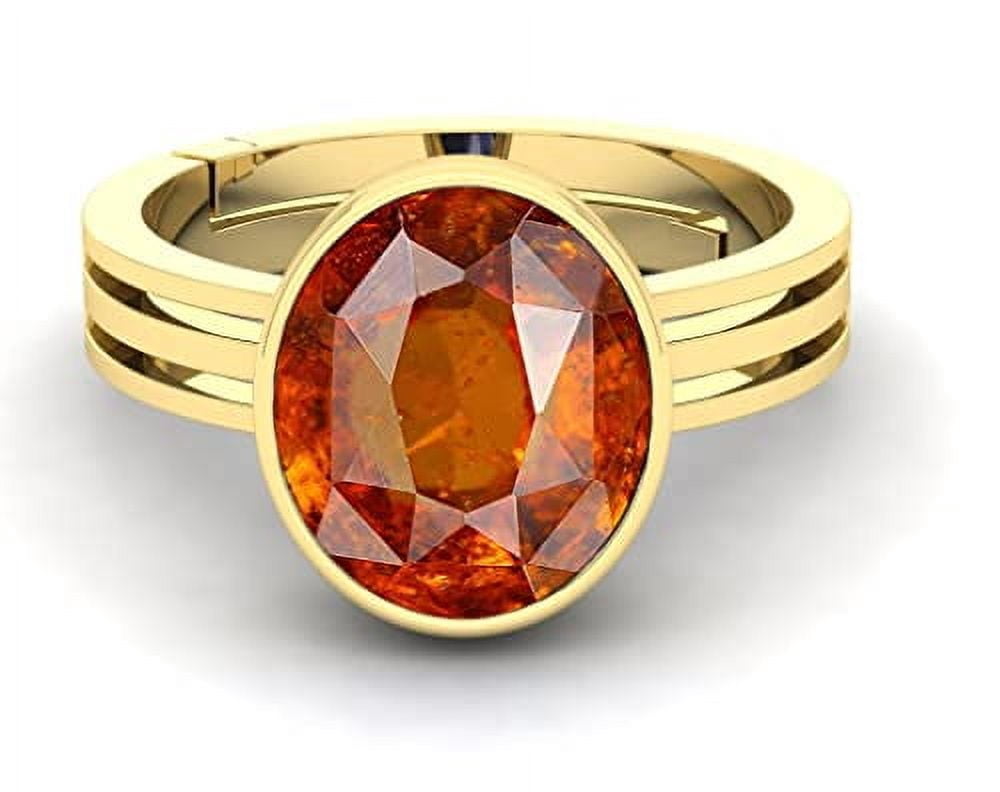 Gomed Ring 8.25 Carat Certified A+ Quality Natural Hessonite Garnet ...