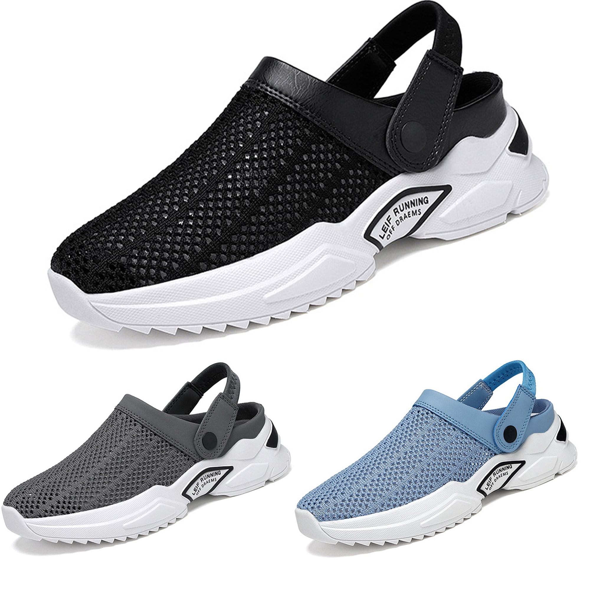 Gomelly Men Clogs Hollow Out Beach Sandals Slip On Summer Slippers ...