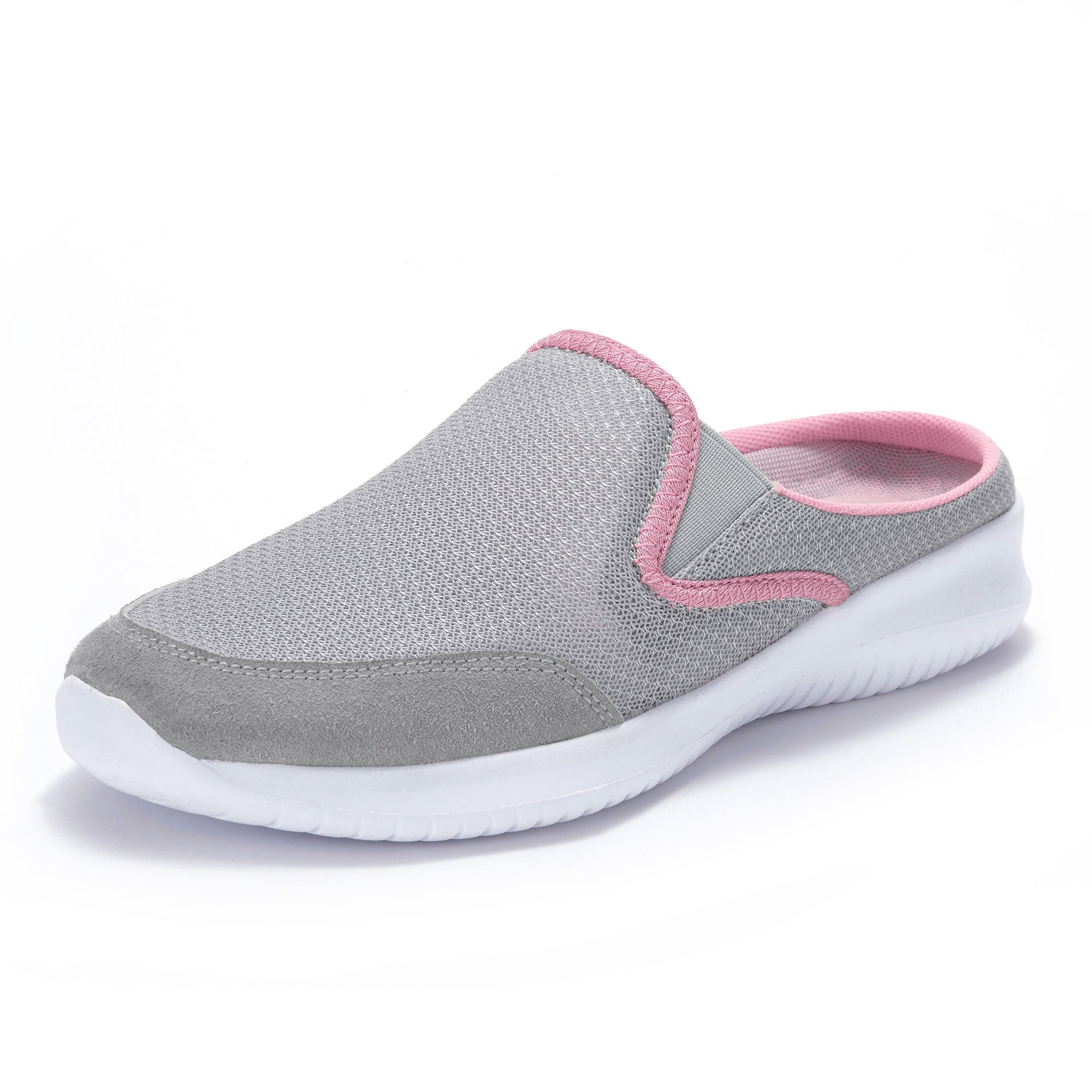 Gomelly Women's Comfort Fit Tennis Mules Shoes, Open Back, Extra Wide ...