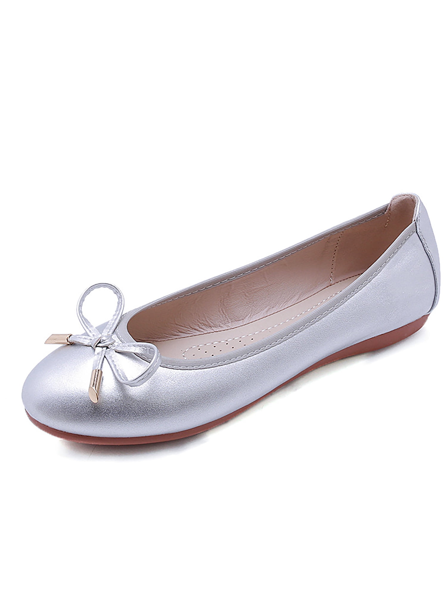 Gomelly Women's Flats Comfort Casual Shoe Bow Pumps Anti-Slip Ballet ...