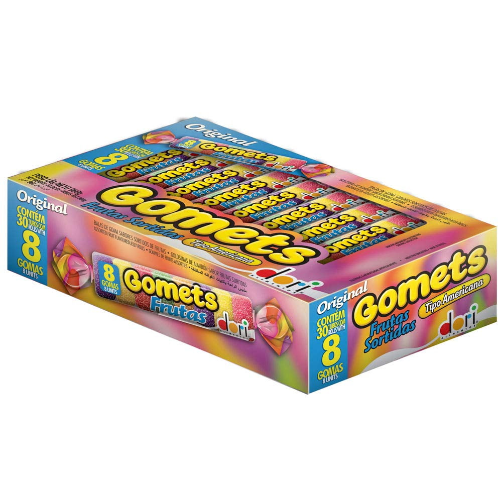 Gomets Assorted Fruit Flavoured Jelly Rolls De Gomas 30 Rolls - 33.86 ...