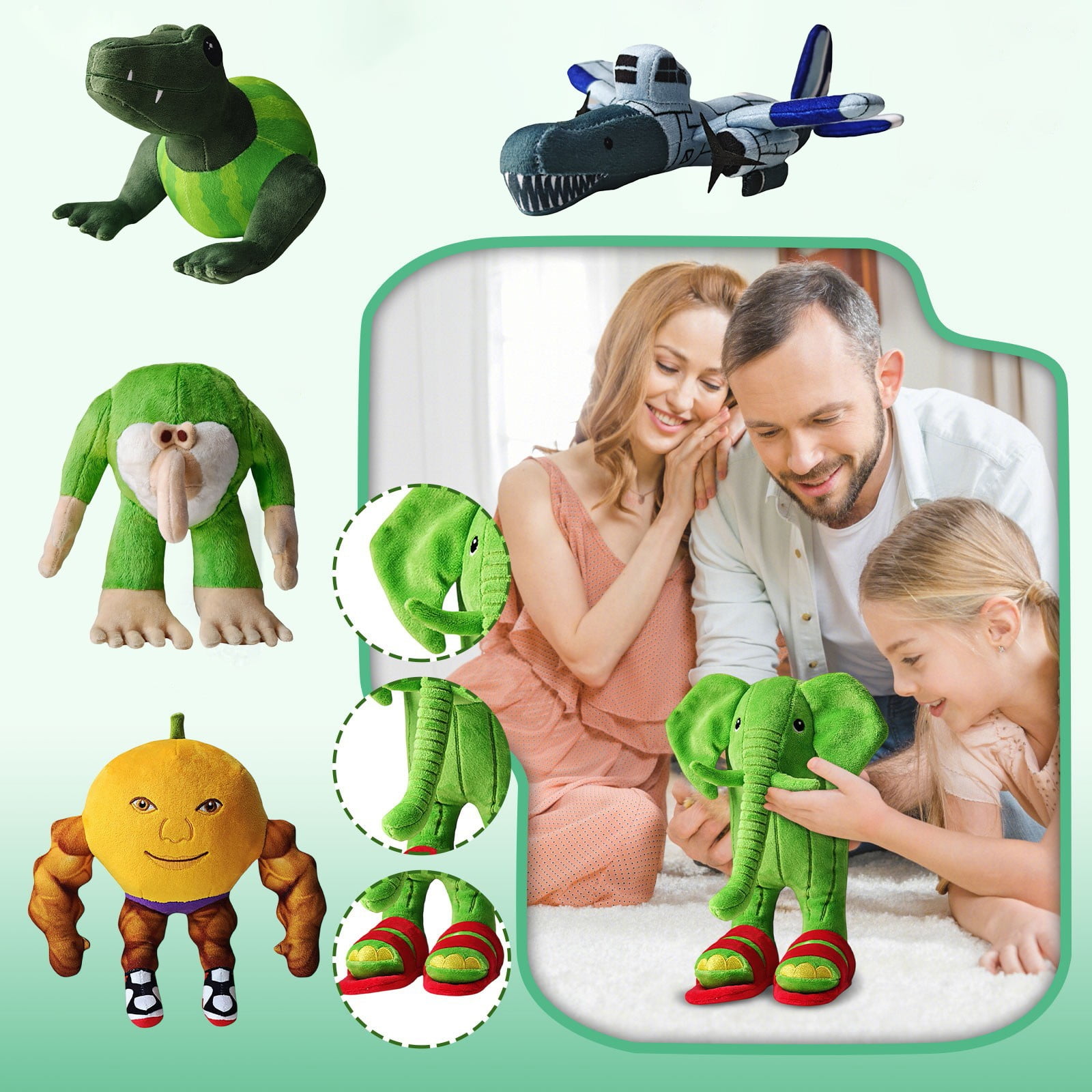 Gomind 10 inches BRR BRR Patapim Plush Toys, AI Italian Animals Throw ...