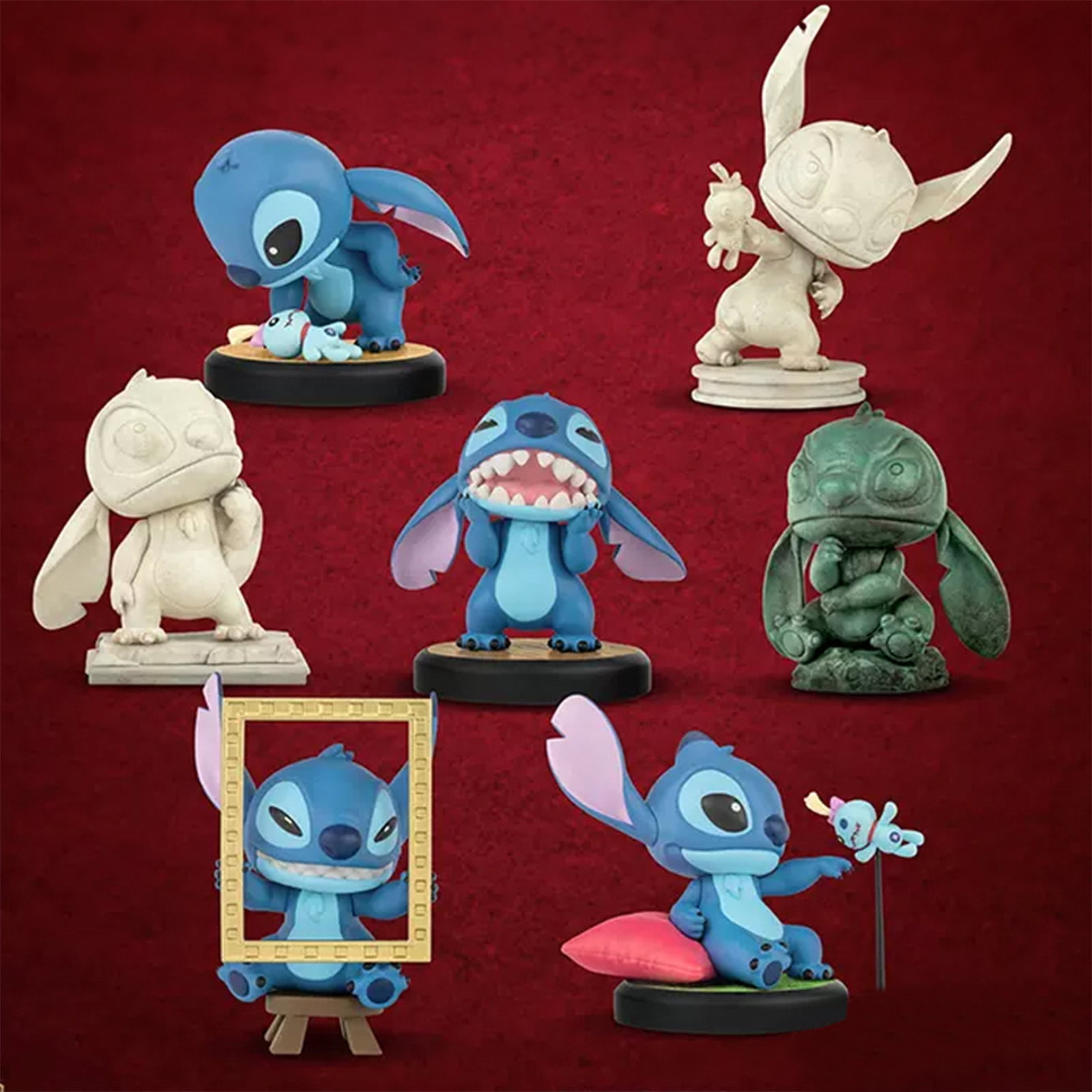 Gomind 6Pcs Lilo & Stitch Collectible Stitch Figure Set, Stitch Art ...