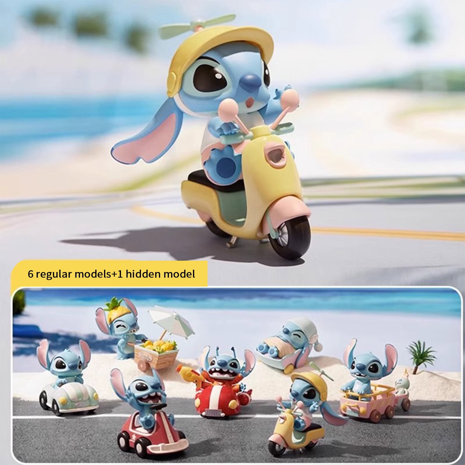 Gomind 6Pcs Lilo & Stitch Collectible Stitch Figure Set, Stitch Cycling ...